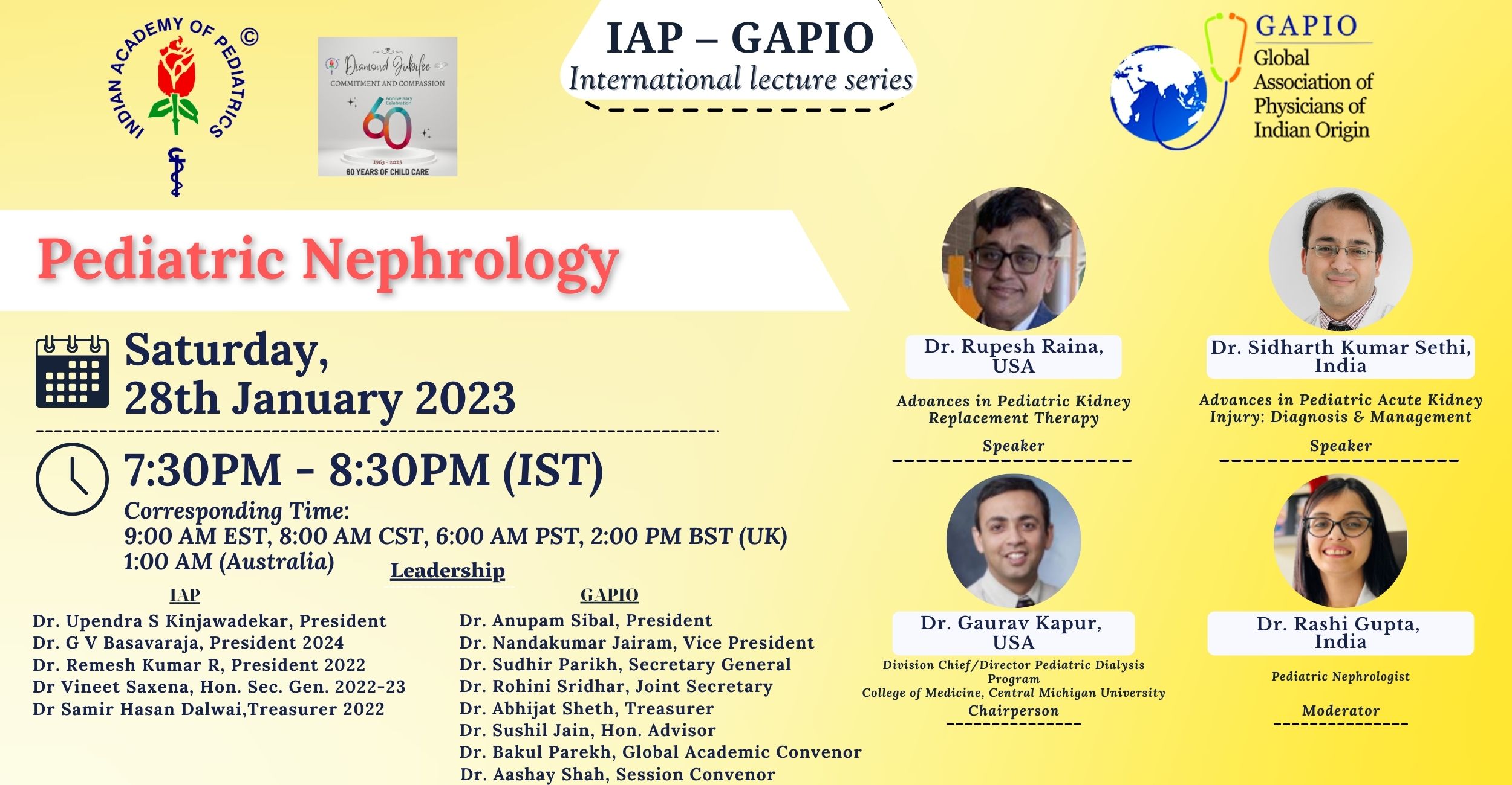 Paediatric Session on “Paediatric Nephrology” – Global Association of ...